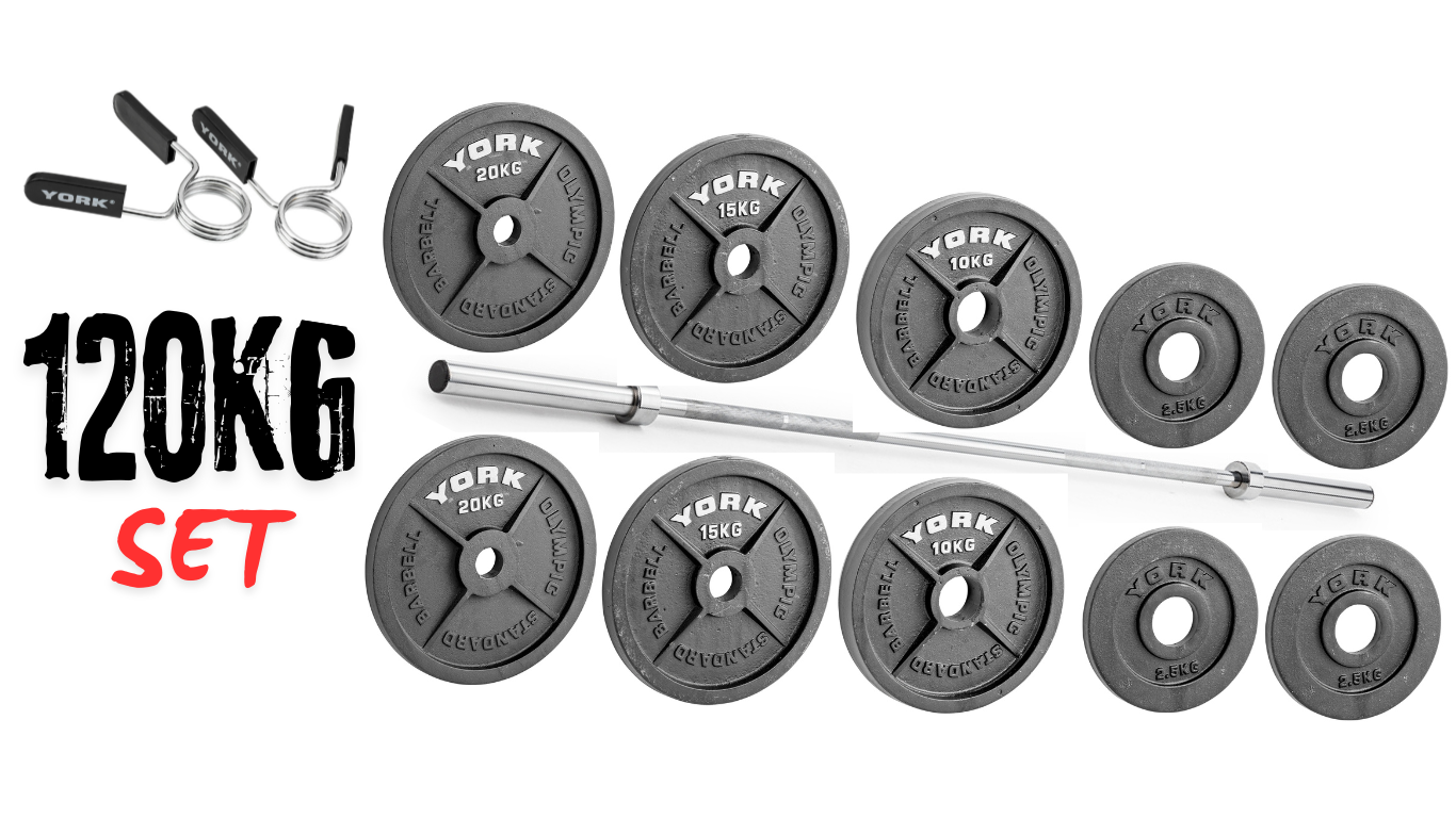York Barbell 135 KG Olympic Set | Garage Gym Set – York Fitness
